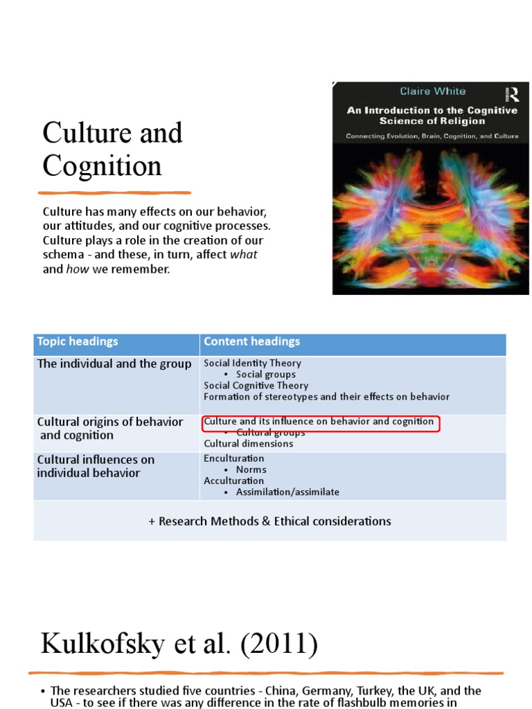Culture and Cognition | Download Free PDF | Memory | Neuroscience