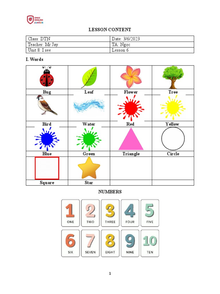 Unit 8 Lesson 6 | PDF