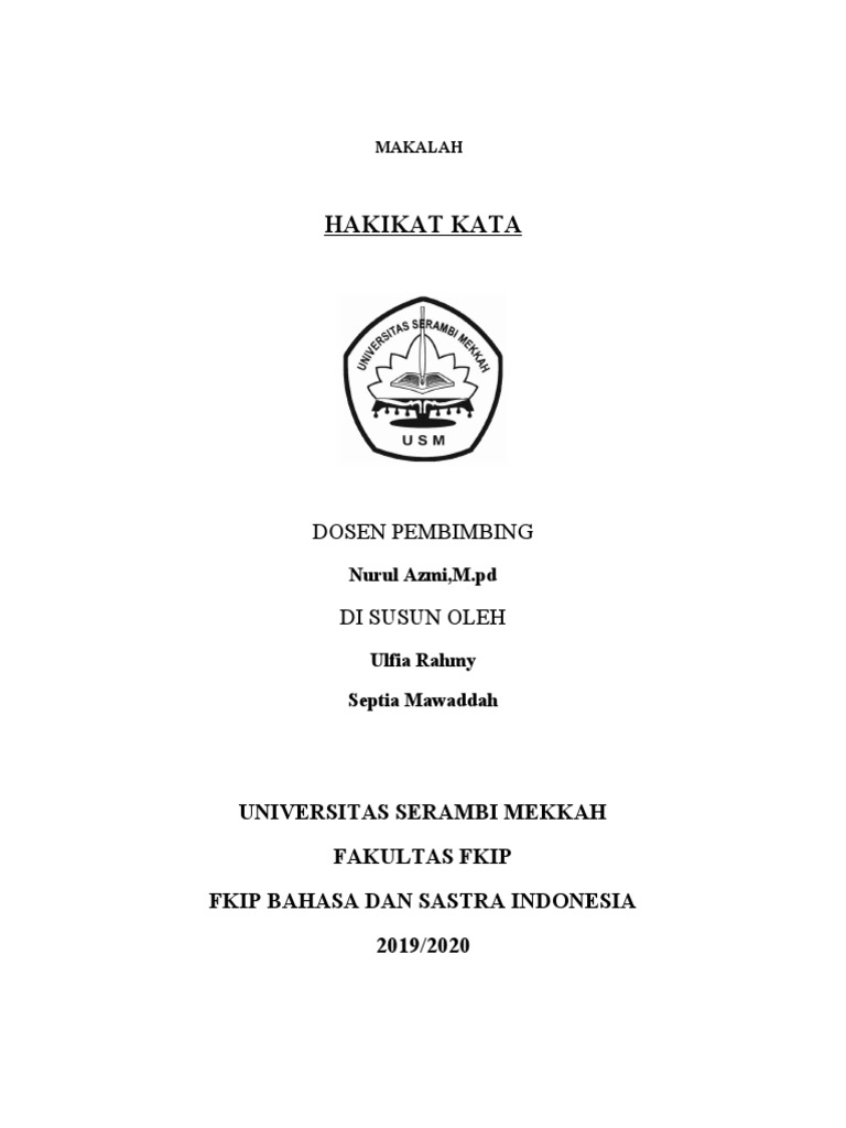 Cover Makalah | PDF