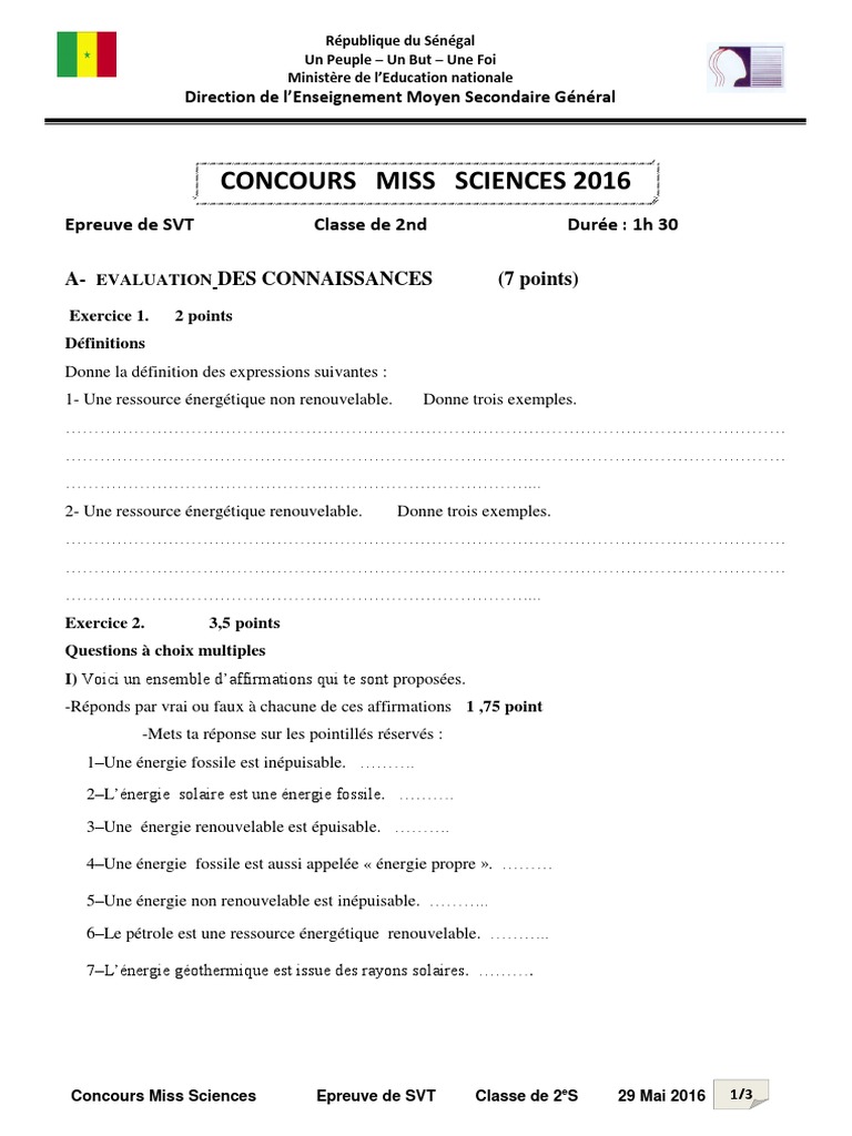 CMMS SVT 2nd 2016 | PDF | Prédation | Sol (pédologie)