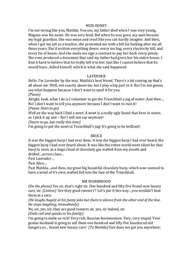Matilda Monologues2 | PDF