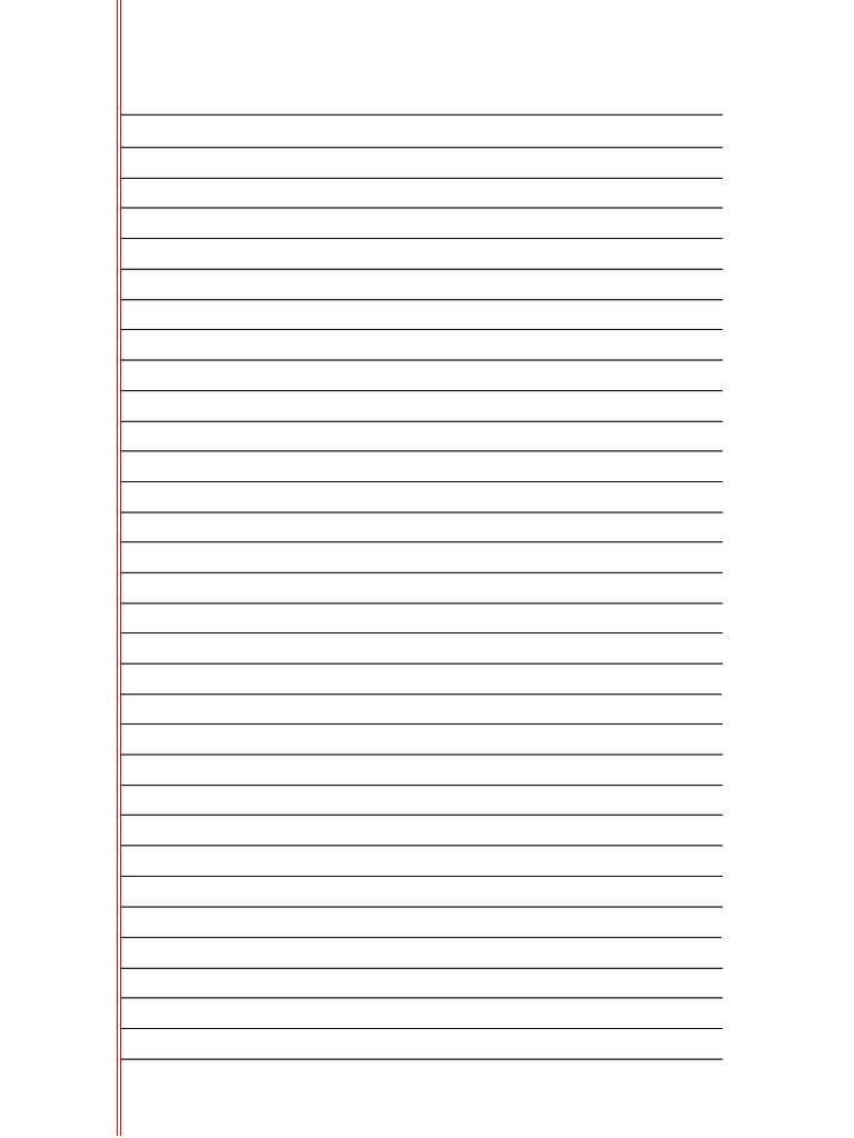 Plantilla de Lineas para Escribir Recto en Folio Con Margen Doble | PDF