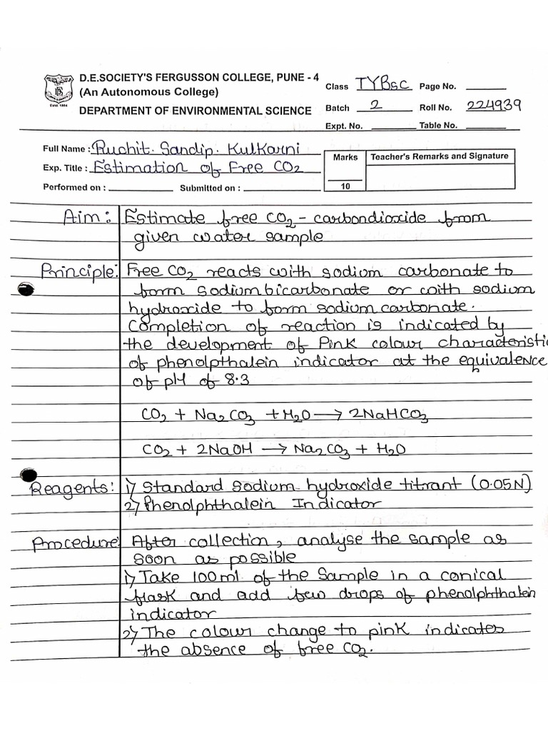 Evs Practicals | PDF