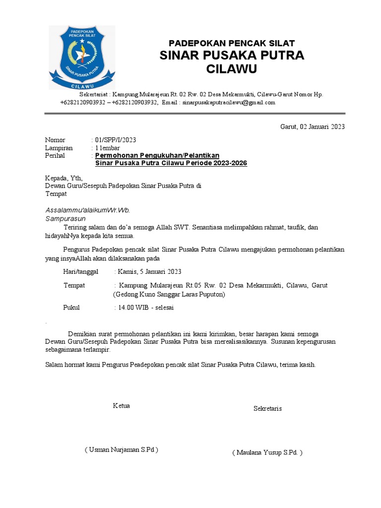 Surat Permohonan Ipsi Ppsi Fiksasi. | PDF