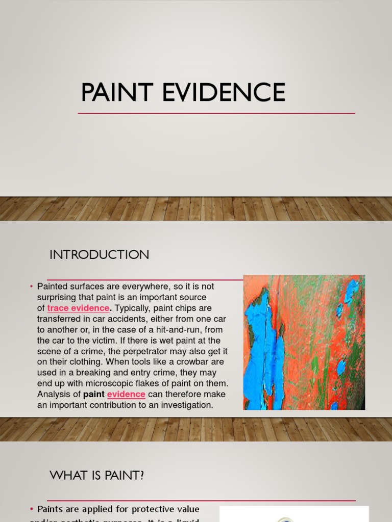 Lesson 4.0 Paint Evidence | PDF | Paint | Microscopy