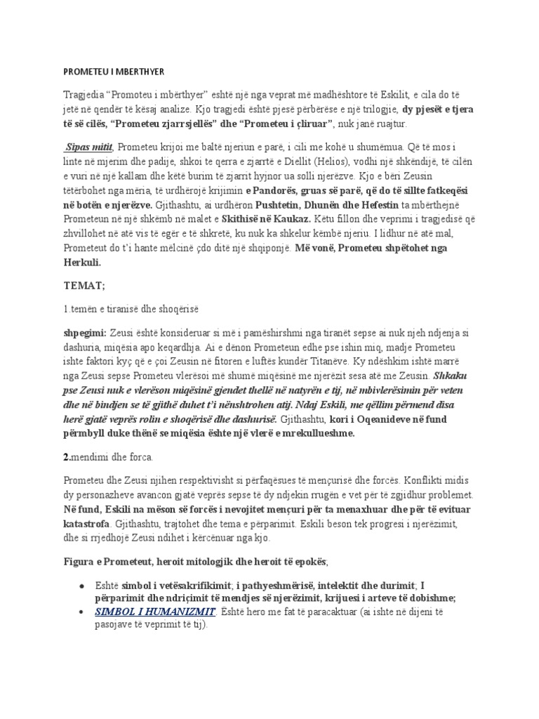 Prometeu I Mberthyer | PDF