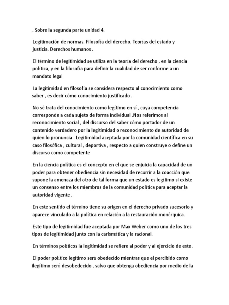Comparto Clase Sobre Legitimacion De Normas Con Usted Pdf