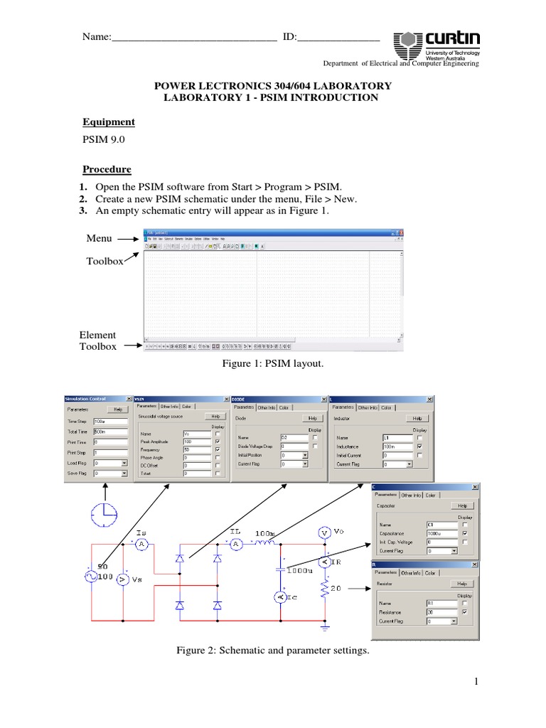 PSIM Familiarisation | PDF | Root Mean Square | Electrical Network