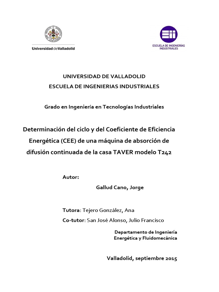 TFG P 363 | PDF | Refrigeración | Mecánica de Medios Continuos
