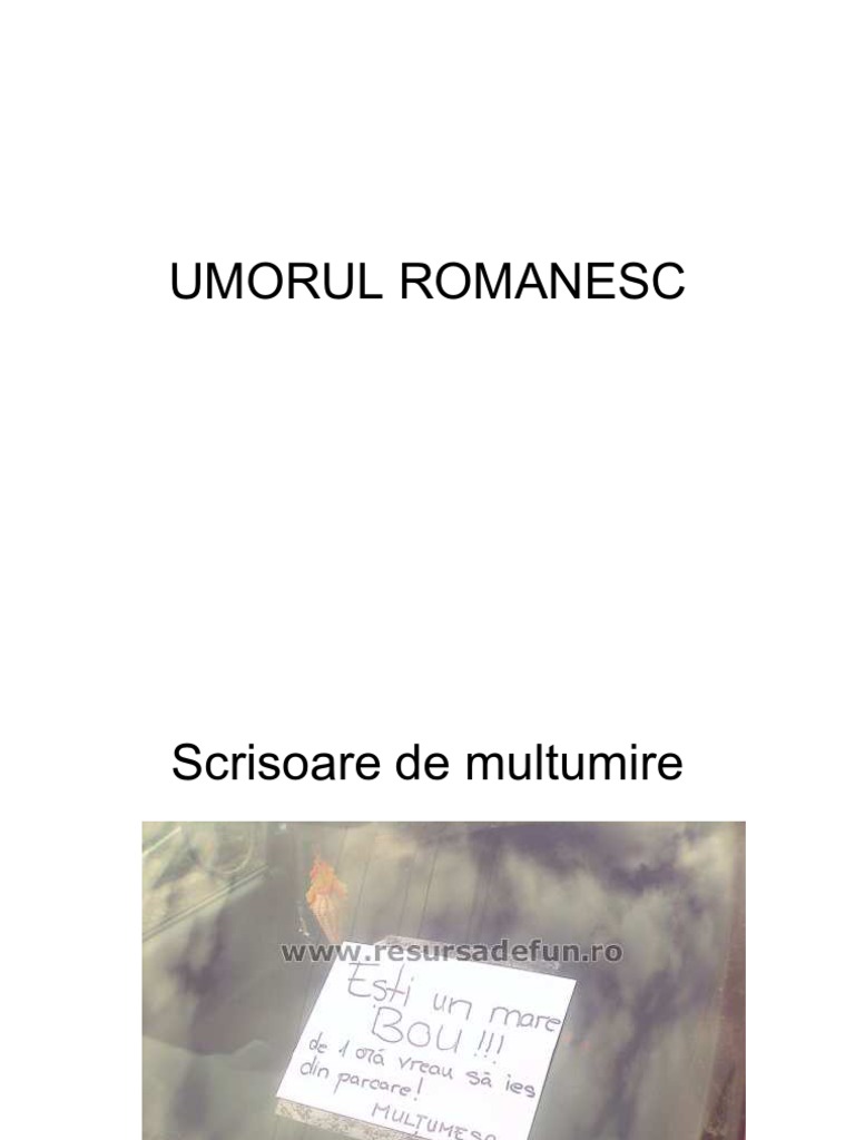 Umorul Romanesc | PDF