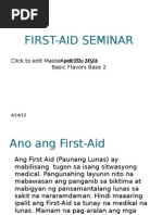 First Aid o Pang-Unang Lunas PPT Revised | PDF
