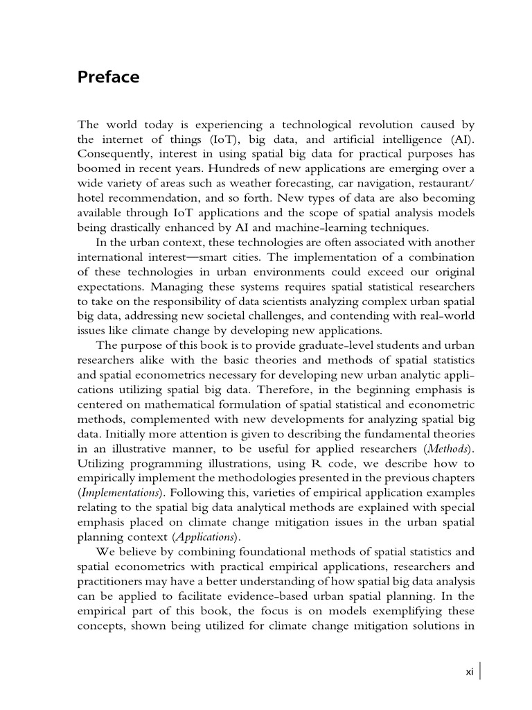 Preface - 2020 - Spatial Analysis Using Big Data | PDF Preface - 2020 - Spatial Analysis Using Big Data | PDF