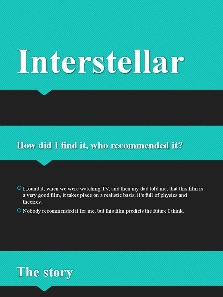 Interstellar | PDF