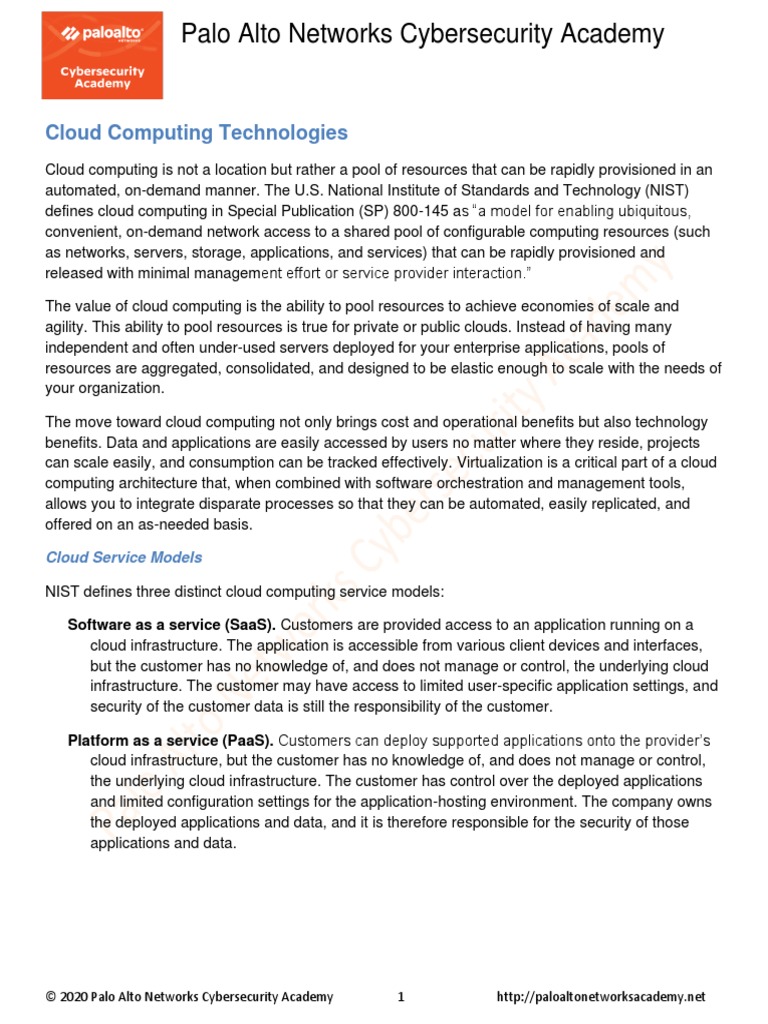 Cloud Computing Technologies 5 | Download Free PDF | Cloud Computing | Security