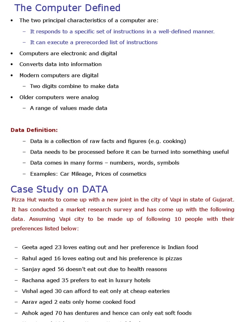 It Responds To A Specific Set of Instructions in A Well-Defined Manner ...