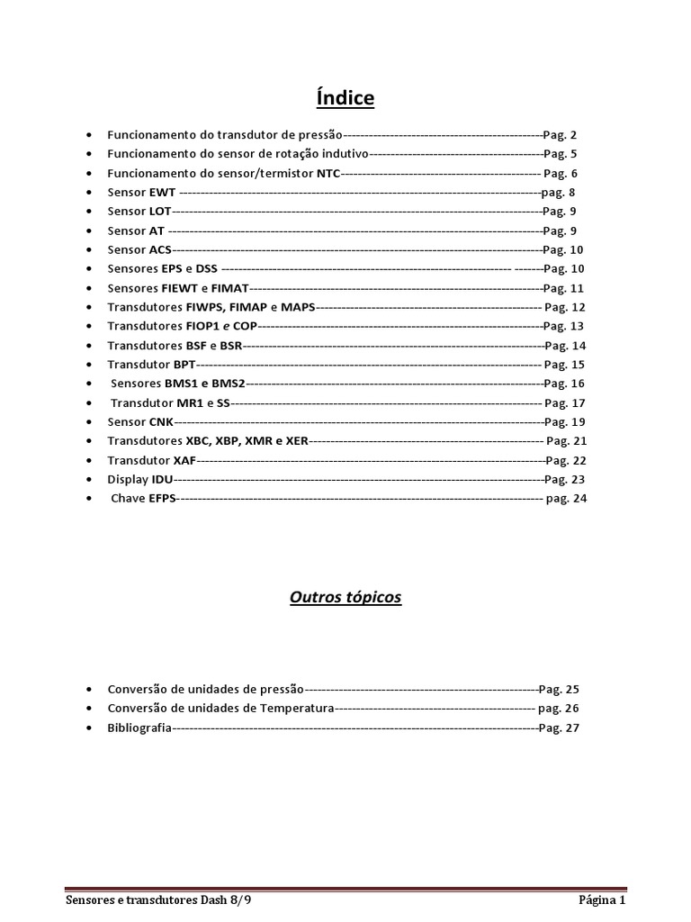 Apostila-Sensores e Transdutores Dash | PDF