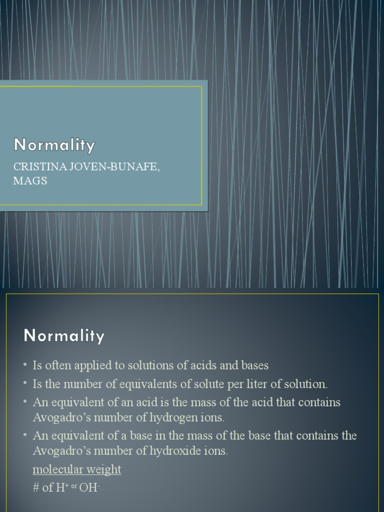 Normality | PDF