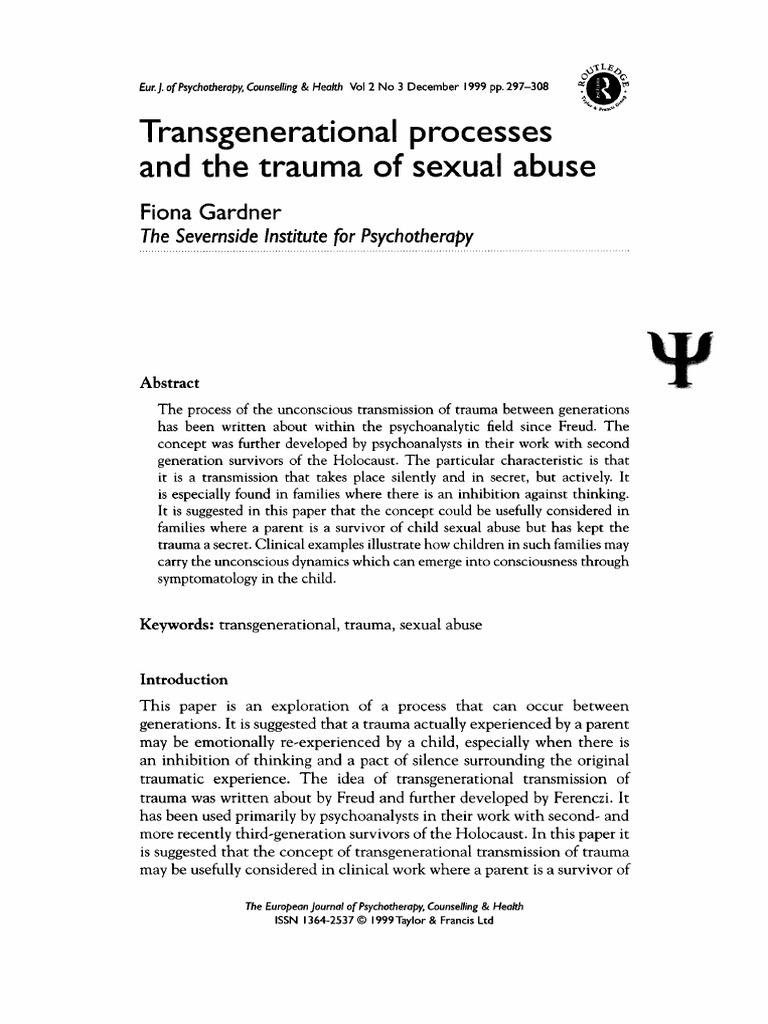Gardner 1999 | PDF | Psychological Trauma | Psychoanalysis