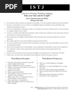 ISTJ Personality | PDF | Business | Wellness