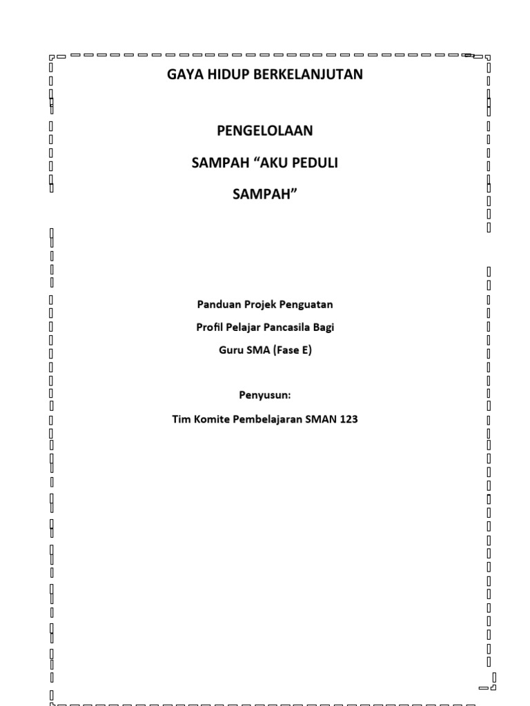 2 Modul Projek Gaya Hidup Berkelanjutan Ok | PDF
