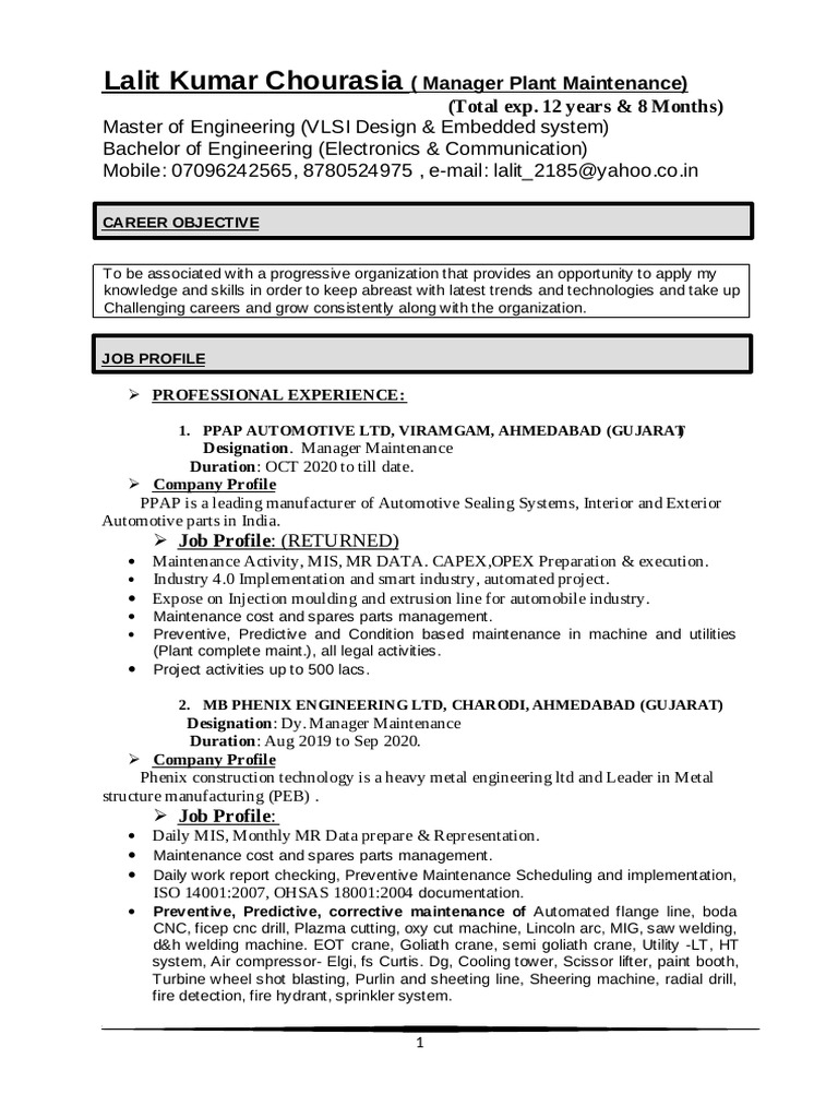 Lalit Resume | PDF