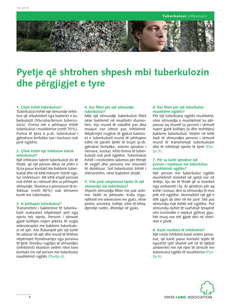 Faktenblatt Tuberkulose Albanisch 01 | PDF