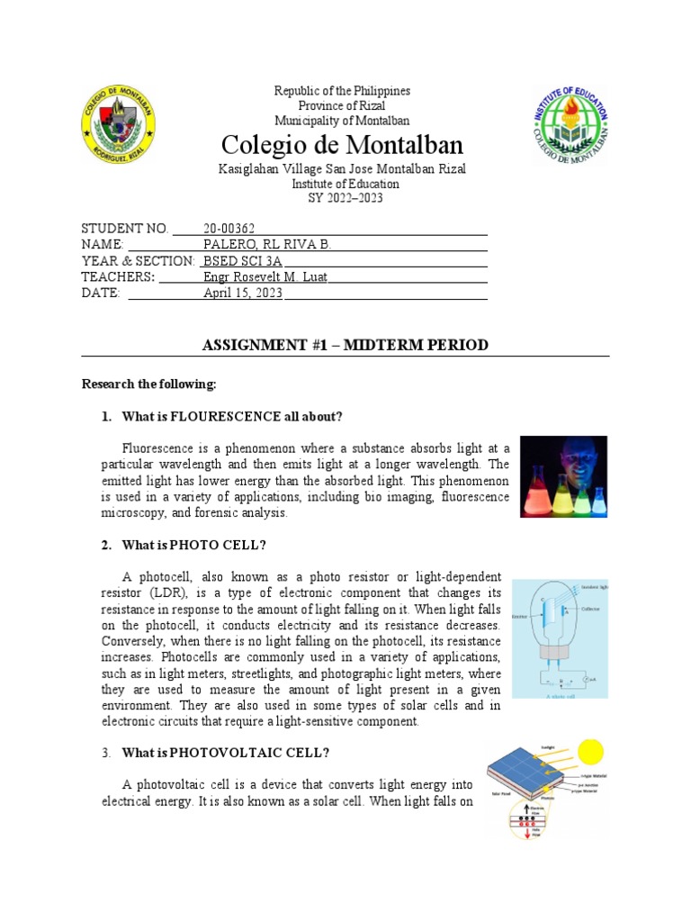 Assignment No. 1 - Midterm Period | PDF