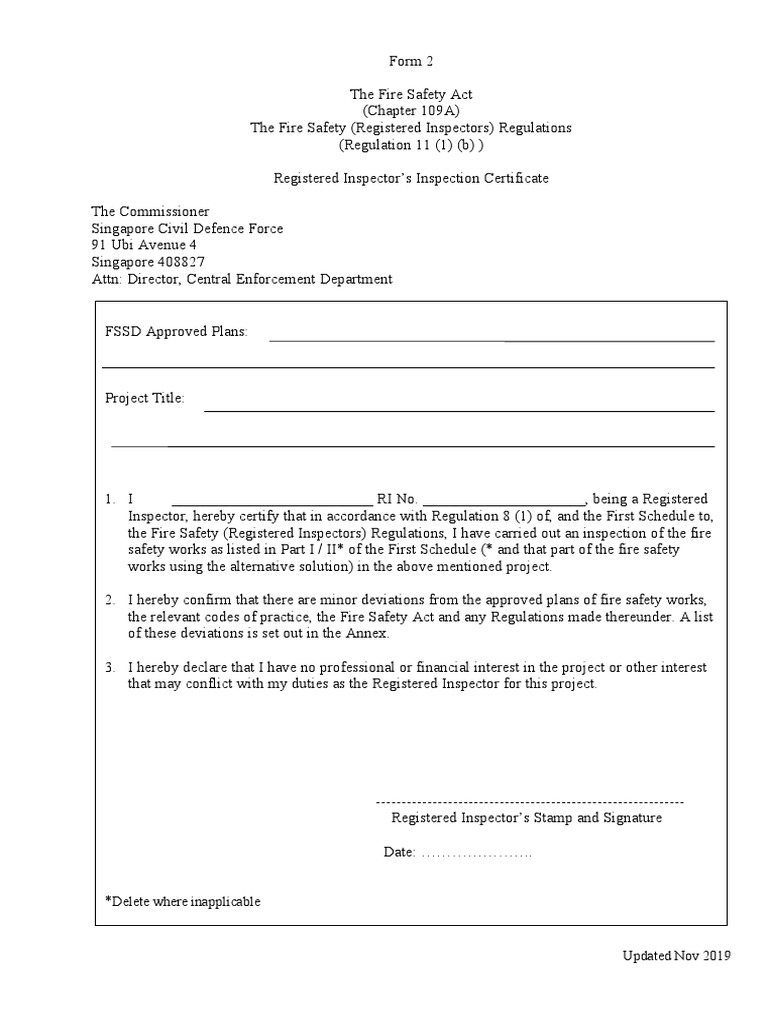 SCDF Ri Form 2 | PDF