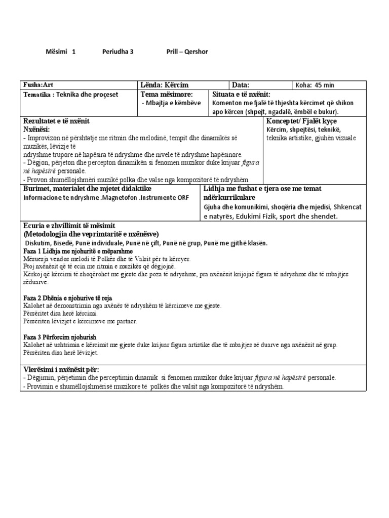 Ditar Kercim 3 Periudha 3 | PDF