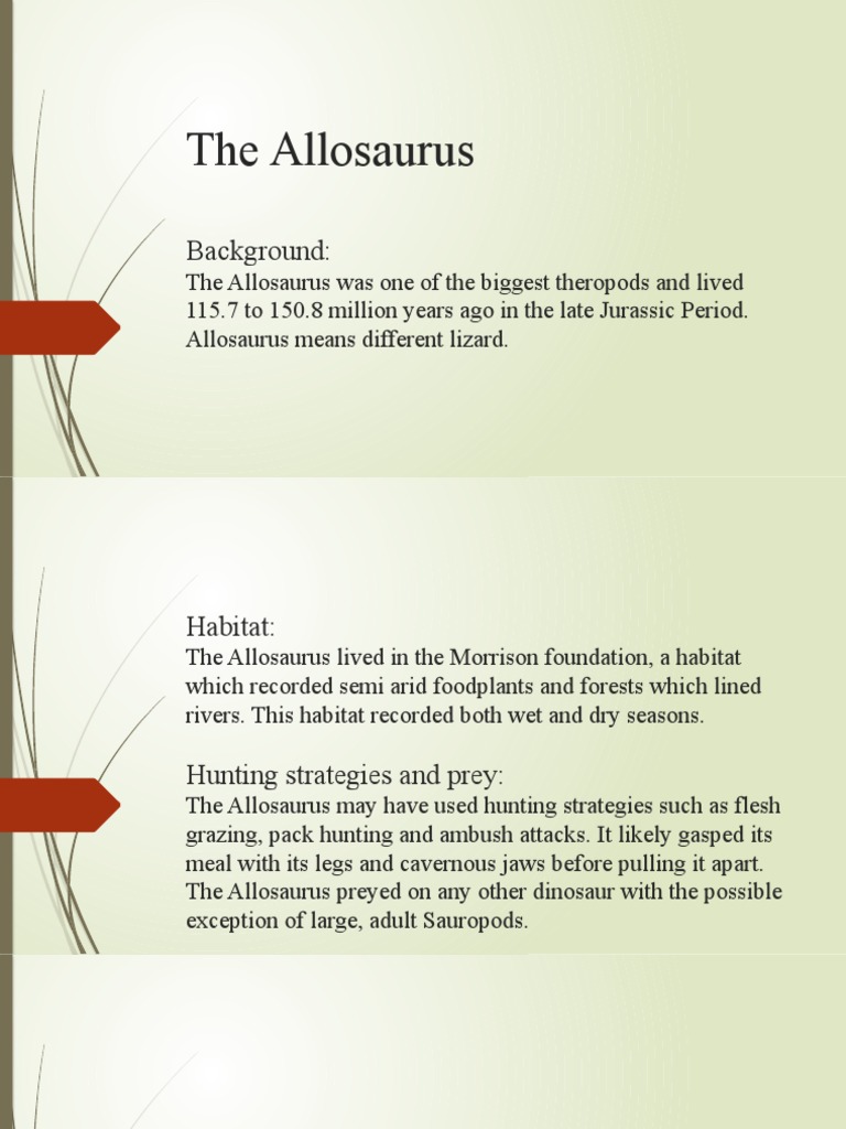 Allosaurus | PDF