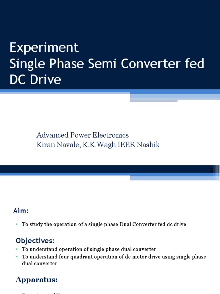 Practical - 1 - 1 Phase Dual Converter Drive | PDF
