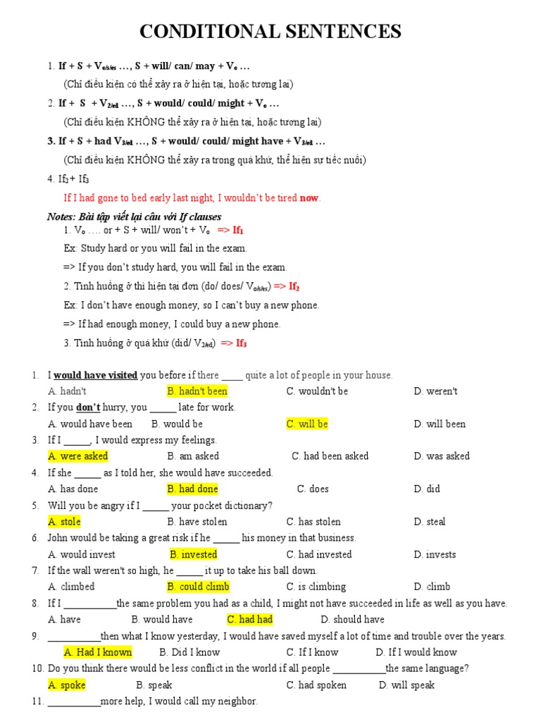 Lesson 7 - Conditional Sentences | PDF