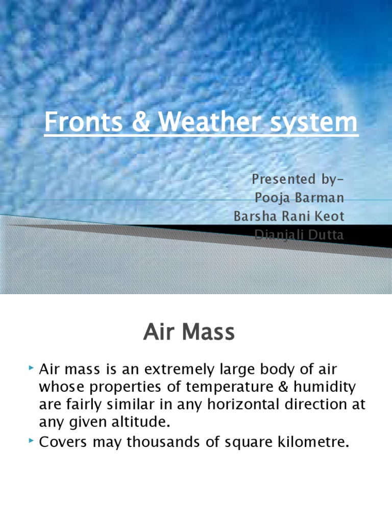 Fronts & Weather System | PDF