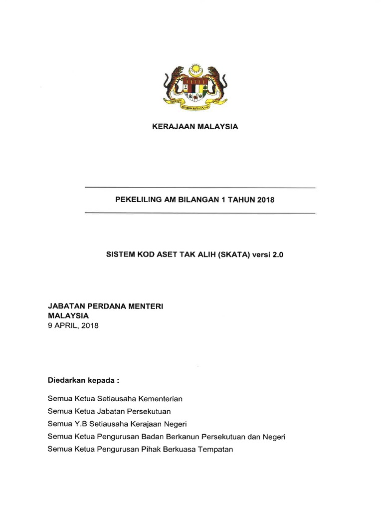 Pekeliling - Am - Bil - 1 - Tahun - 2018 - 1 | PDF