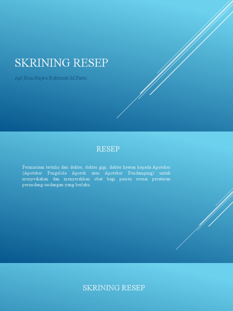 Skrining Resep (1) 2 | PDF