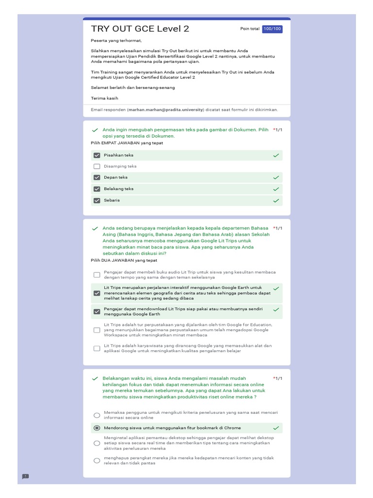 TRY OUT GCE Level 2 | PDF
