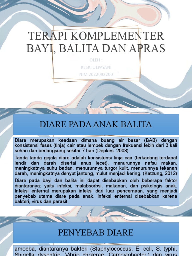 Terapi Komplementer Bayi, Balita & Apras | PDF