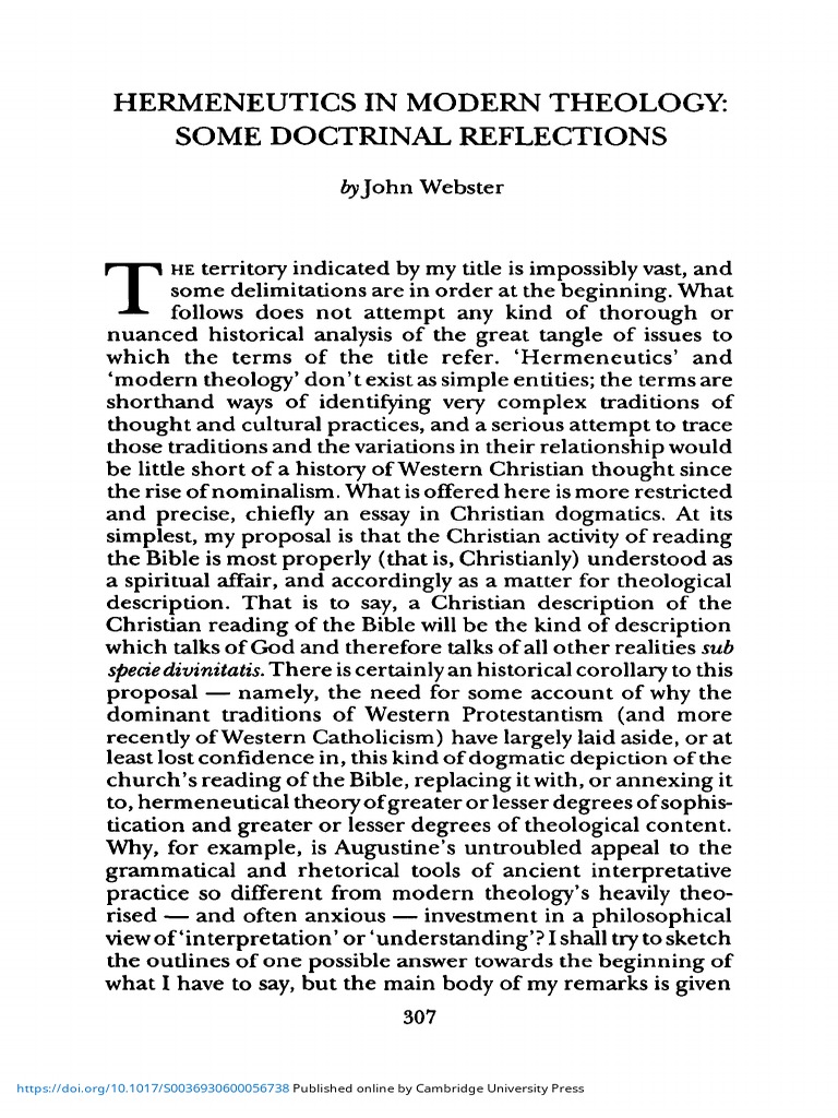 Hermeneutics in Modern Theology Some Doctrinal Reflections | Download ... Hermeneutics in Modern Theology Some Doctrinal Reflections | Download ...