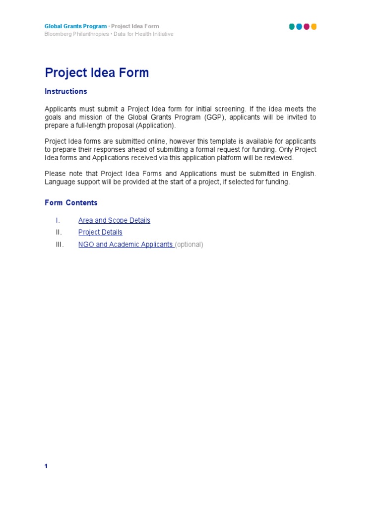 64079039afc50a28caa73fe6 - Project Idea Form | Download Free PDF | Data ...