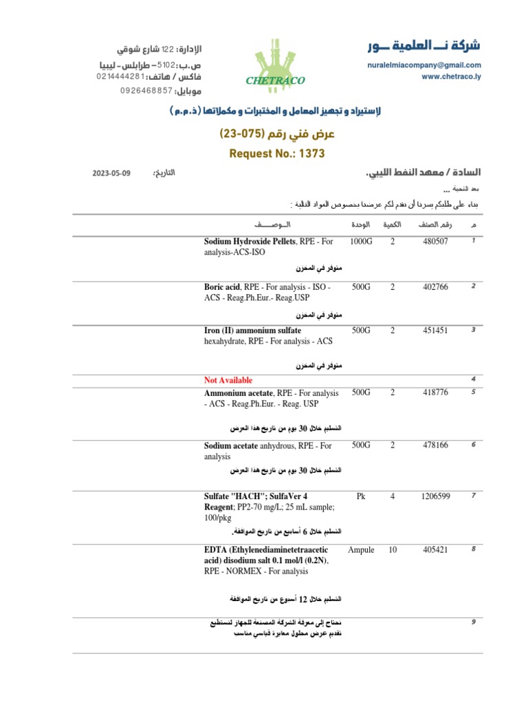 Technical Quotation On 23-075 Complete | PDF