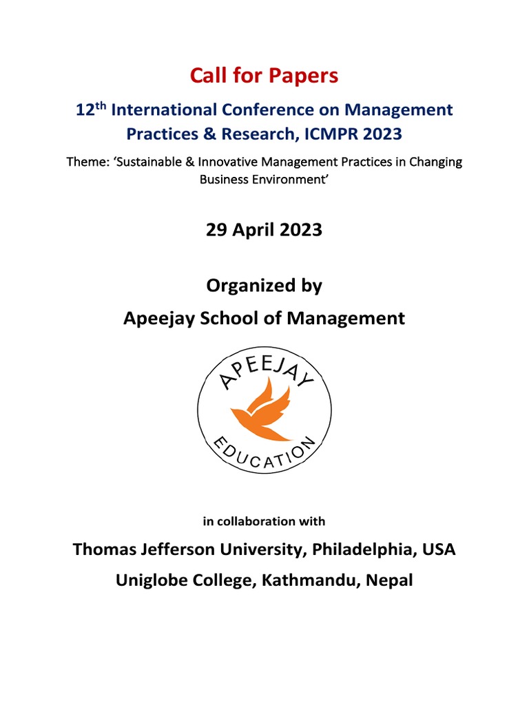 International Conference 2023 | PDF | Corporate Social Responsibility ...