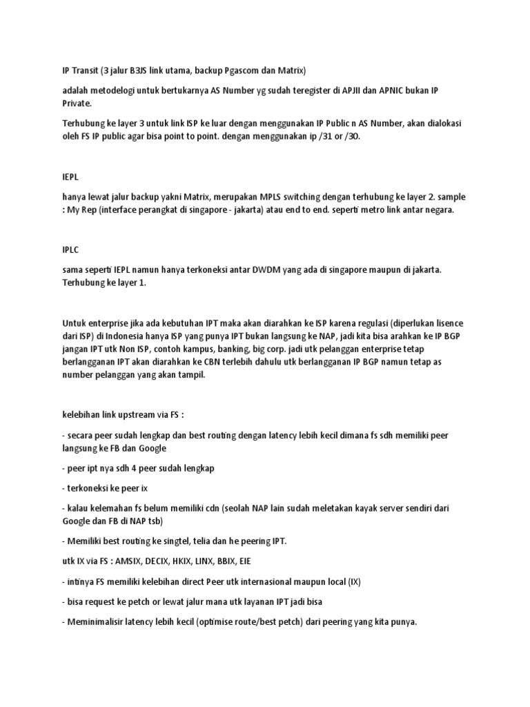 Penjelasan Perbedaan IPT, IEPL, IPLC | PDF