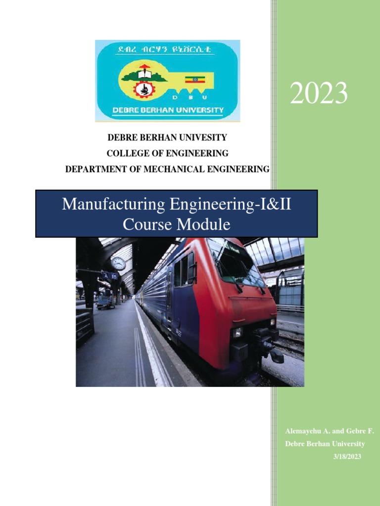 Module-5 Manufacturing Engineering-I & II Module | PDF