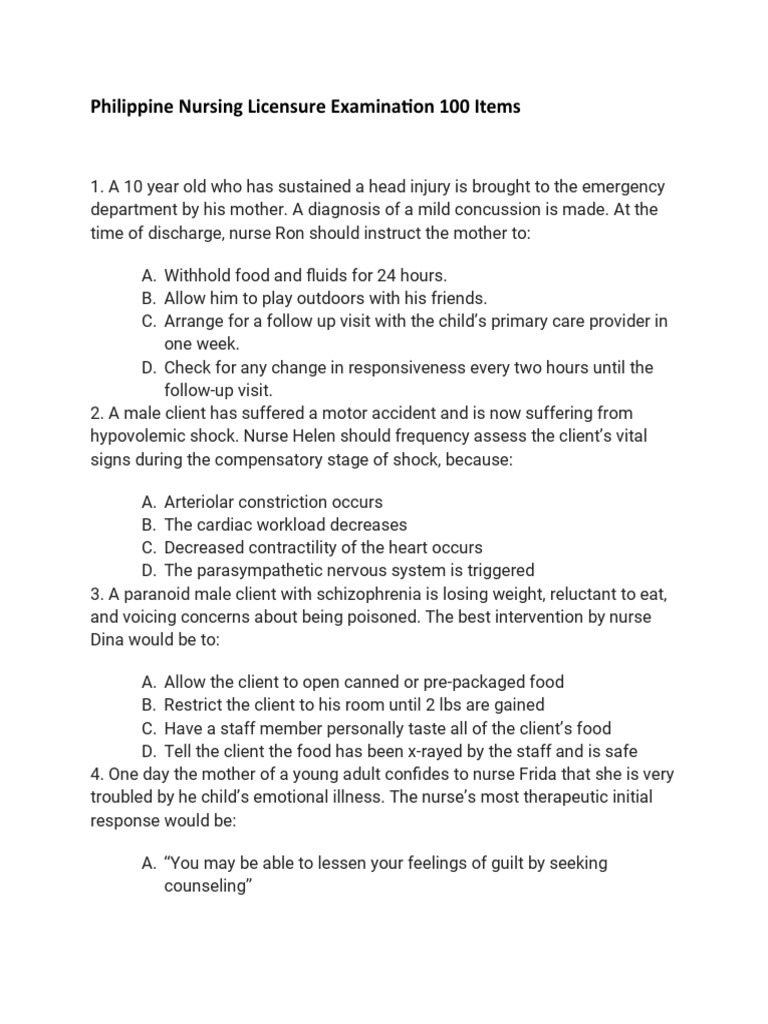 Pnle 100 Items | PDF | Breastfeeding | Nursing