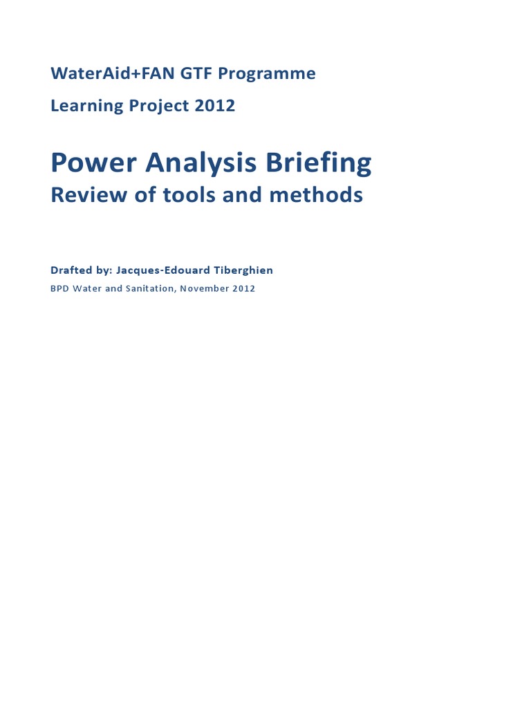 Power Analysis Briefing Pdf