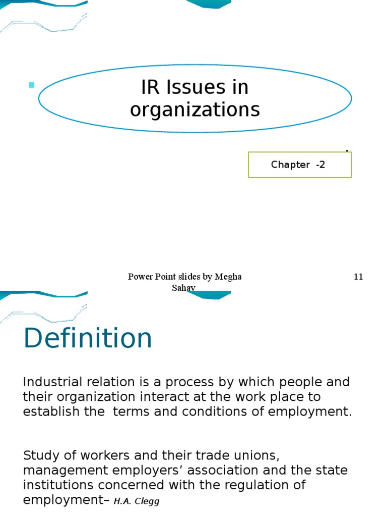 IR Issues in Org | PDF | Industrial Relations | Employment
