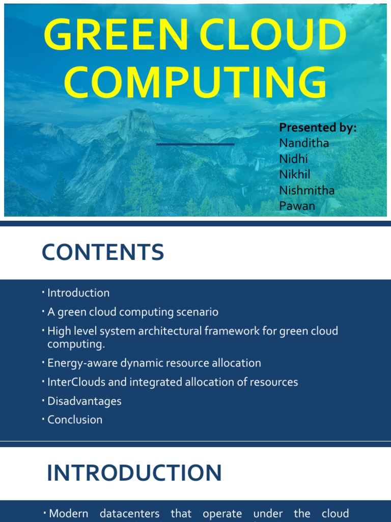 Green Cloud Computing | PDF Green Cloud Computing | PDF