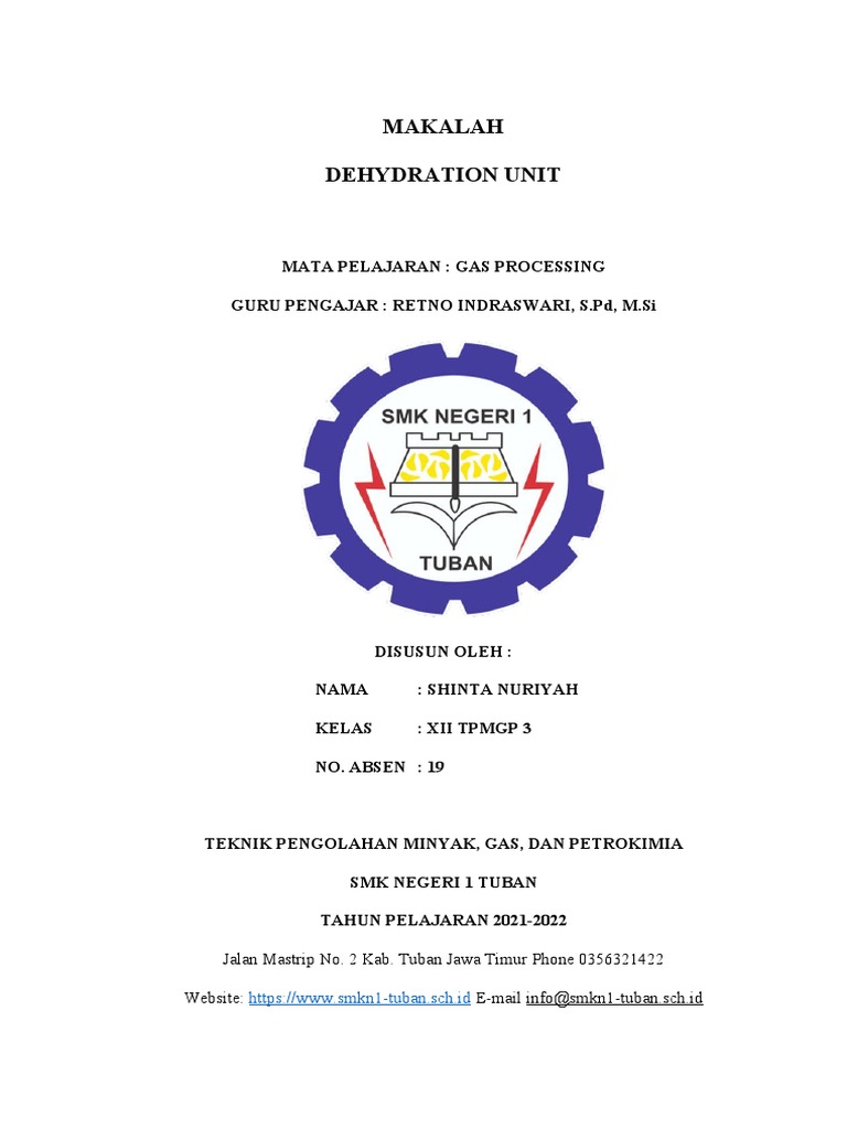 Dehydration Unit | PDF