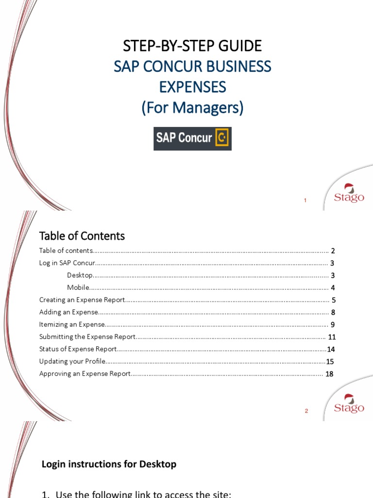 Sap Concur Expense Guide For Managers Pdf