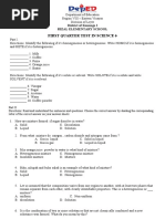 Summative Test On Science 6-Mixture - Charieze | PDF | Mixture | Solution
